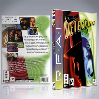 3DO Custom Case - NO GAME - Psychic Detective | eBay