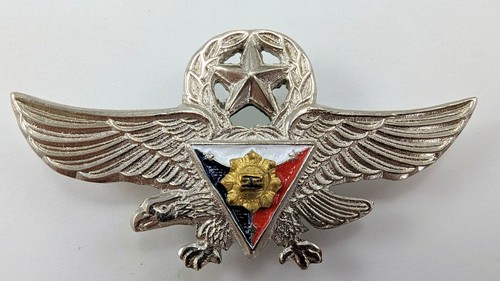 Philippine Air Force PAF Silver Master Command Pilot Wings Badge | eBay
