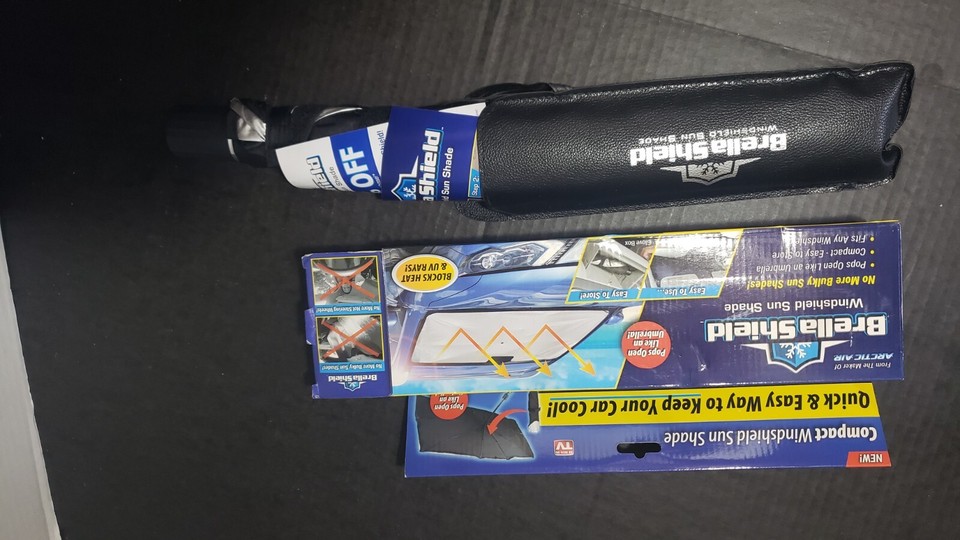 Brella Shield Windshield Sun Shade, Compact Car Shade, Fits Most ...