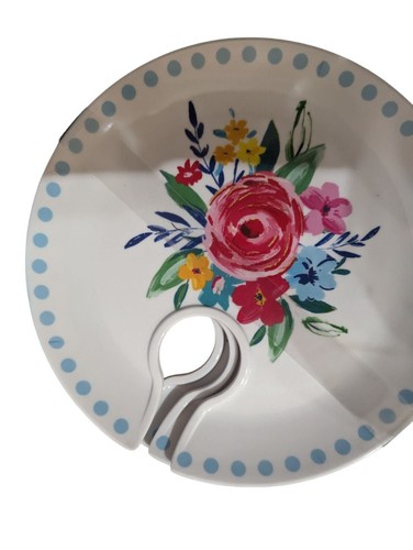 The Pioneer Woman Floral Mingling Board Set Of 4 Melamine 8 Inch Plates ...