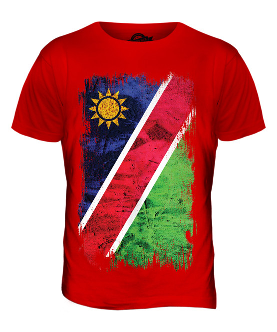 NAMIBIA GRUNGE FLAG MENS T-SHIRT TEE TOP NAMIBIAN SHIRT FOOTBALL JERSEY ...