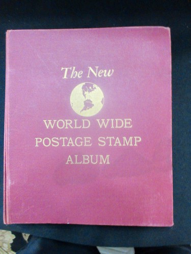 VTG 1956 The New World Wide Postage Stamp Album with Many Stamps WOW ...