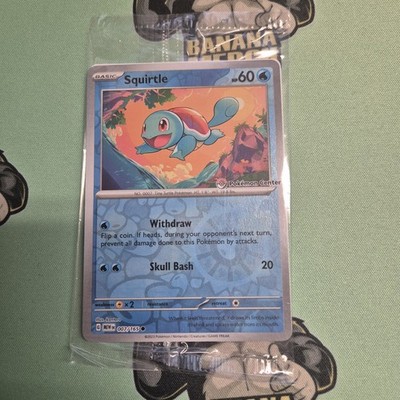 SEALED Squirtle 007/165 POKÉMON CENTER STAMPED Exclusive 151 Promo ...