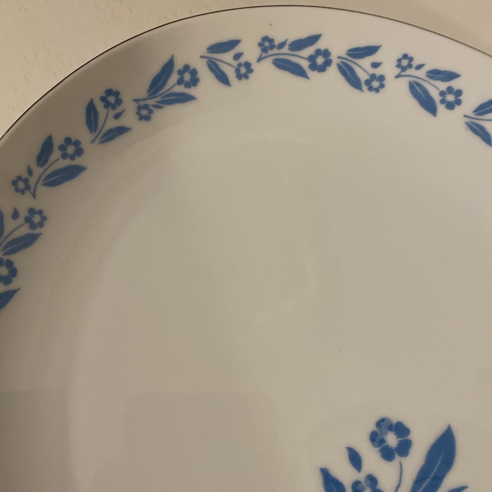 14” Symphony In Blue Fine China Japan Serving Platter Blue Cornflower ...