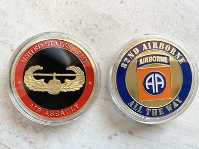 Lot Of 2 Coins 82nd Airborne And Air Assault Challenge Coin US Army | eBay