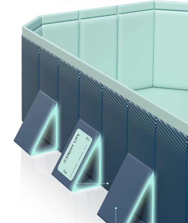 Foldable Swimming Pool Set Above Ground Pools Non-Inflatable Frame ...