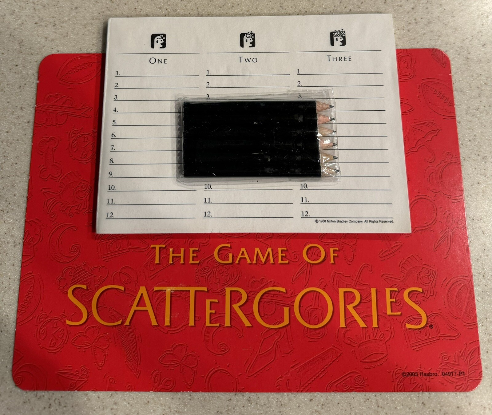 Scattergories Game Replacement Parts Lot Rolling Board + Answer Pad ...