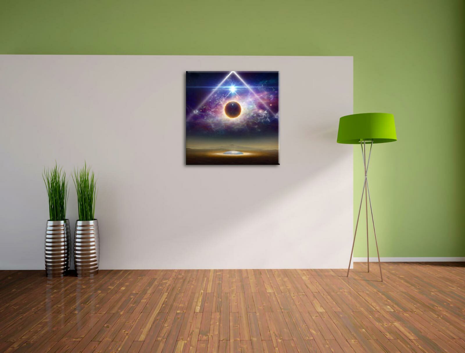 Science Fiction Collage Planets In Space, Square Canvas Print | eBay