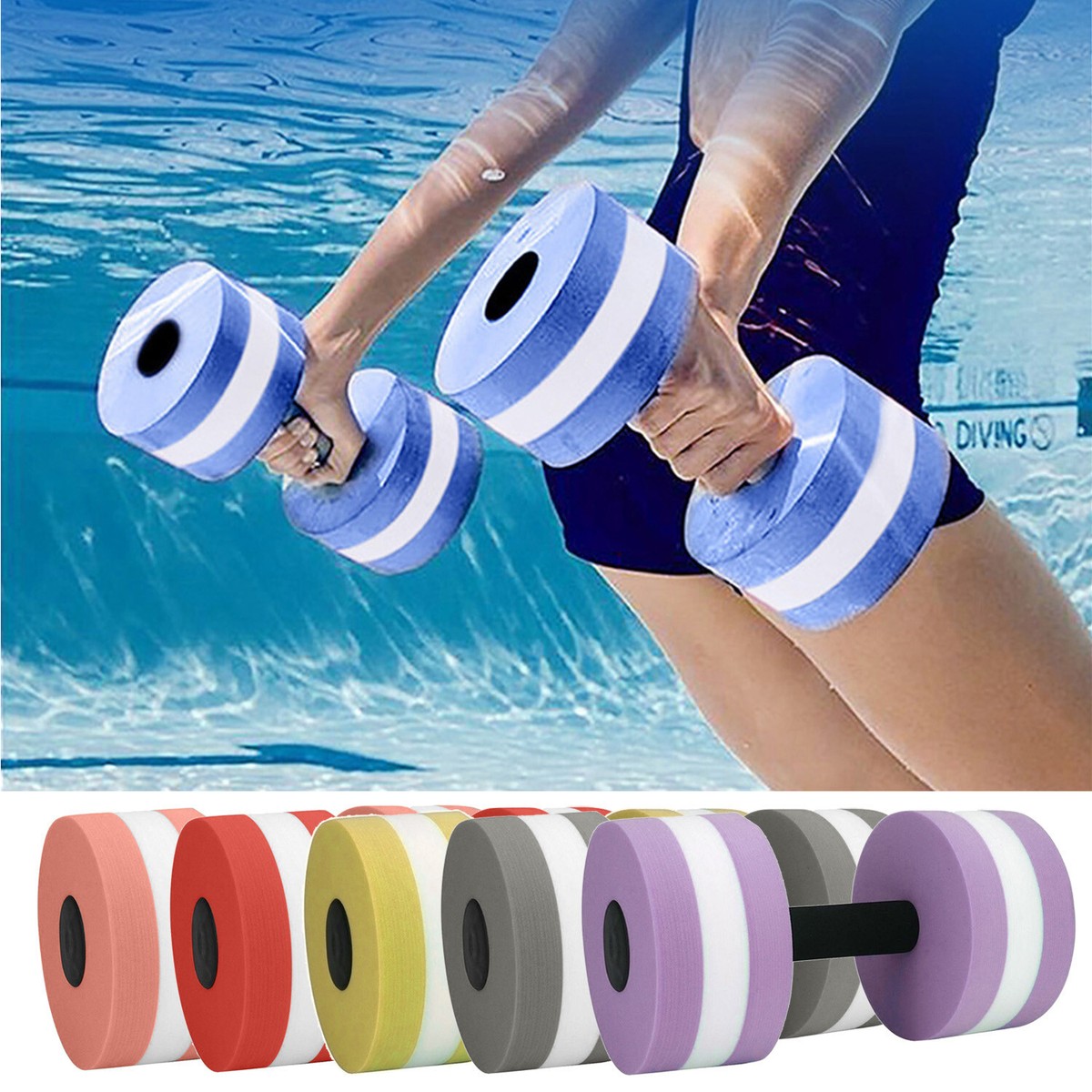 Water Aerobics Barbells Aquatic Exercise Hand Barbells, Water