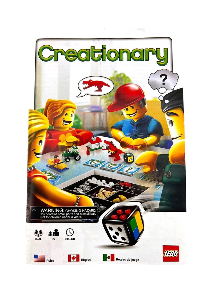 Lego Creationary Family Board Game 3844 Creative Play Pictionary 100% ...