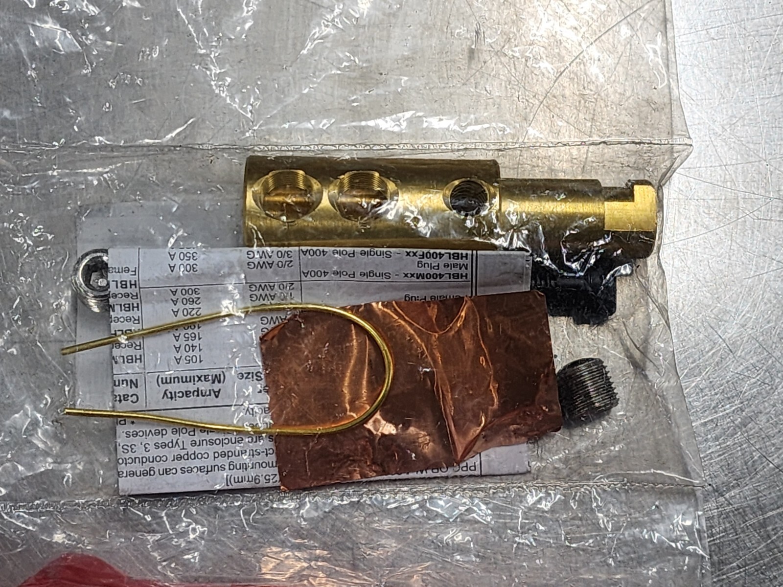 Hubbell HBL300MR Single Pole Male 300A 600V Cam-Style Generator Power ...