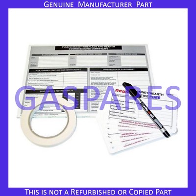 Regin Gas Chimney Flue Certificate and Notice Plate Pack Part REGP71 ...