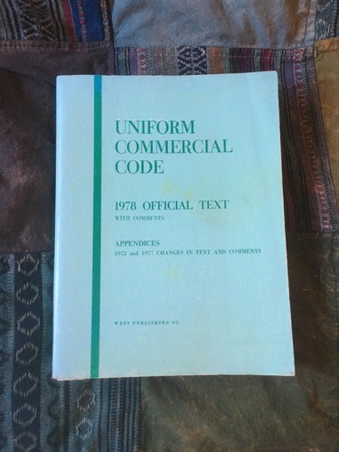 Uniform Commercial Code - UCC - 1978 9th edition book | eBay