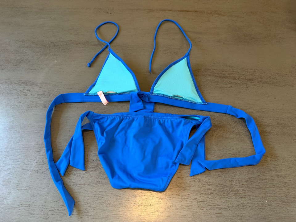 blue VICTORIAS SECRET two piece swimsuit bikini size small | eBay