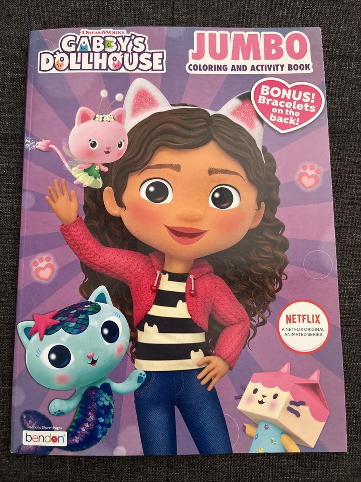Gabby’s Dollhouse Jumbo Coloring & Activity Book Puzzles & Games Bonus ...