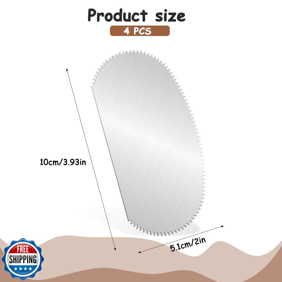 4 Pcs Stainless Steel Clay Scraper, Steel Pottery Tools Clay Ribs ...
