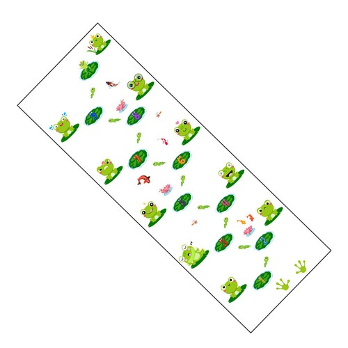1 Set Cartoon Frog Number Floor Decals Colorful Stickers Removable ...