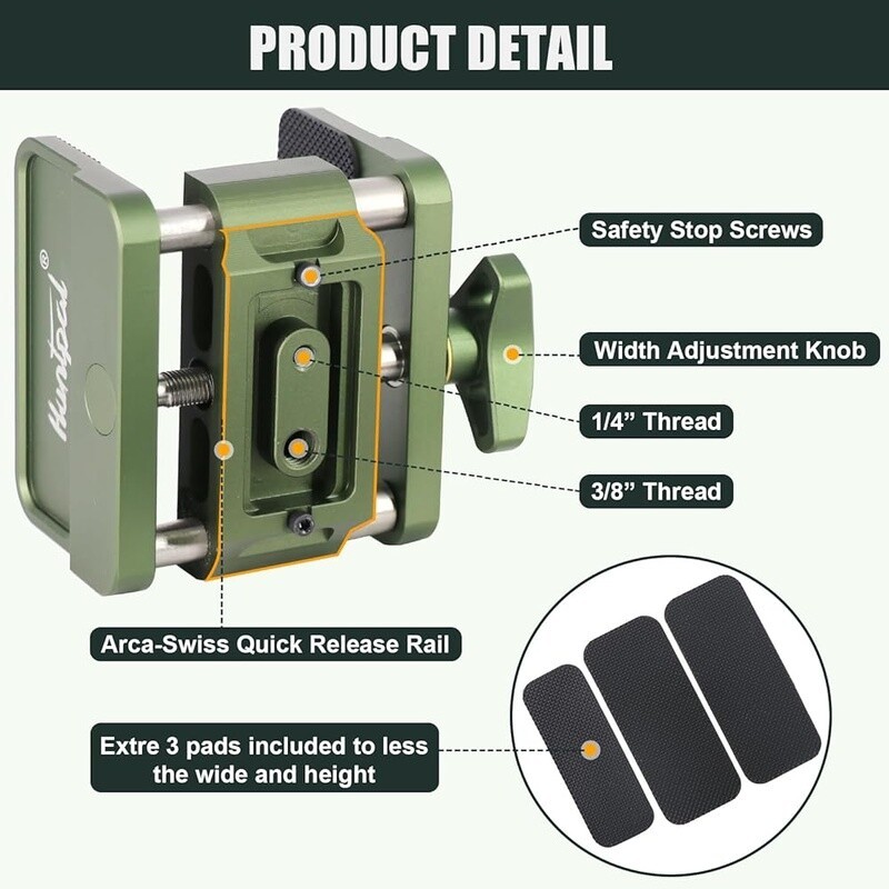 Gun Clamp Rifle Saddle Mount Tripod Rest Arca-Swiss Rail Adjustable ...