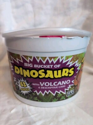 Tim Mee Prehistoric Dinosaurs And Volcano Vtg USA Plastic 62 Pieces | eBay