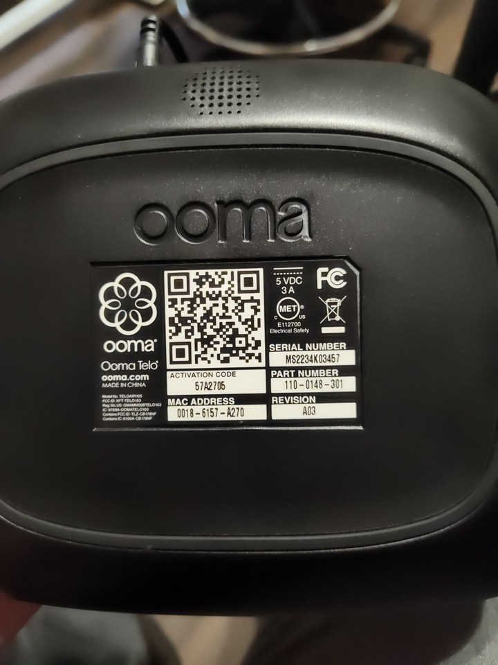 Ooma Telo Free Home Phone Service VoIP Phone - Black 892943002445 | eBay