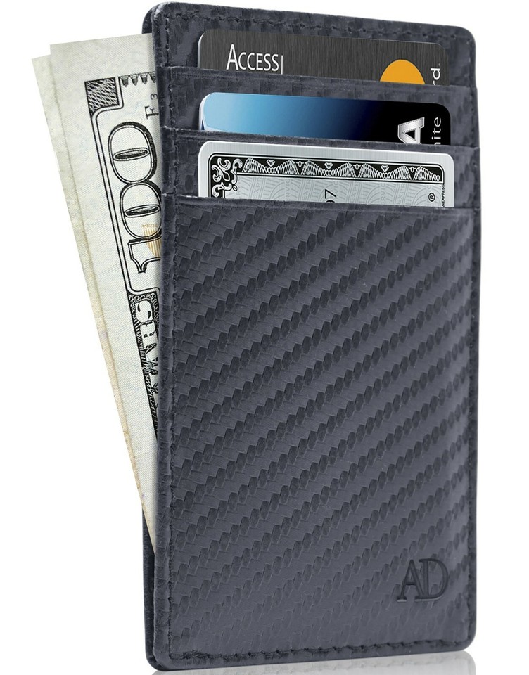 Slim Minimalist Front Pocket RFID Blocking Leather Wallets for Men ...