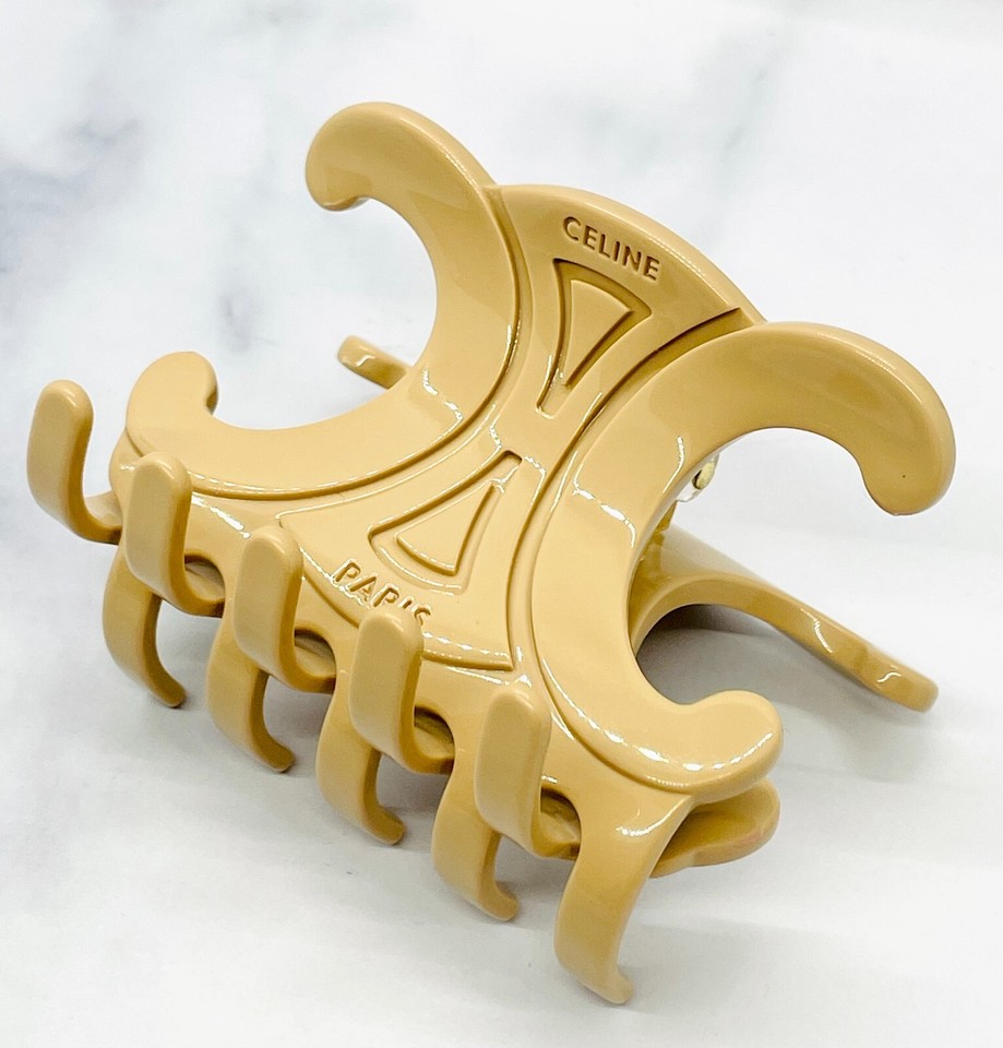 Auth CELINE Beige Monogram Hair Clip - Pre owned / LR5428 | eBay