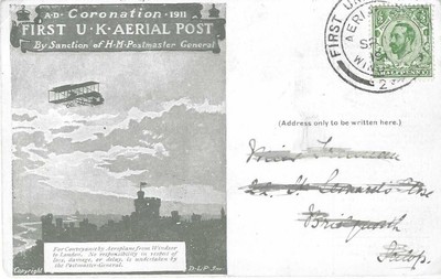 GB: AVIATION :1911 First U.K.Aerial Post-card -WINDSOR cancel | eBay