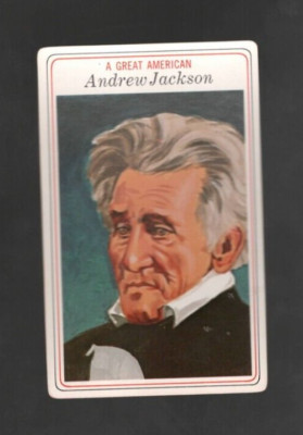 1975 Bob's Big Boy "A Great American" ANDREW JACKSON card #14 Excellent ...
