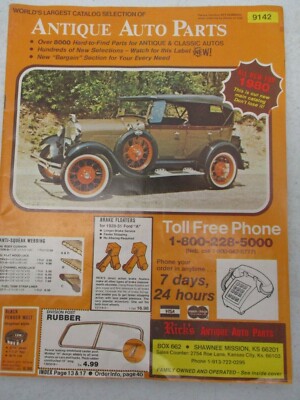 RICK'S ANTIQUE AUTO PARTS CATALOG #1856 VINTAGE 1980 CAR AUTO PARTS ...
