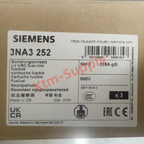 1PC NEW SIEMENS 3NA3 252 Fuse 315A 500V 3NA3252 | eBay