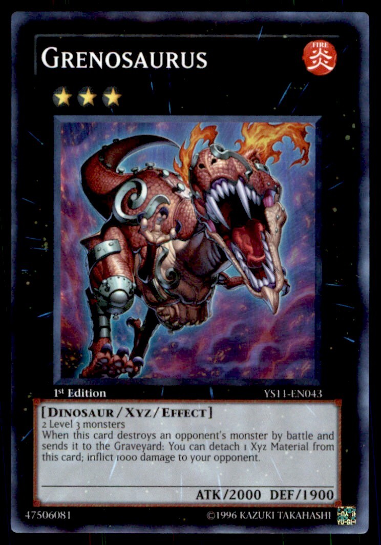 Yu-Gi-Oh! 1st Edition Grenosaurus #YSII-EN043 Light Play | eBay
