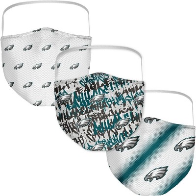 Philadelphia Eagles Face Mask 3-Pack Adult Good for Cold Weather & Team ...