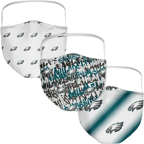 Philadelphia Eagles Face Mask 3-Pack Adult Good for Cold Weather & Team ...