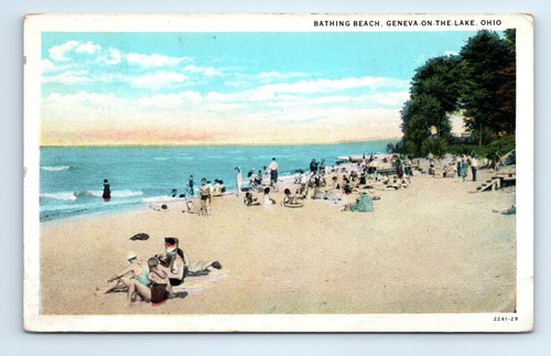 Geneva-on-the-Lake, OH Postcard - Bathing Beach - Posted | eBay