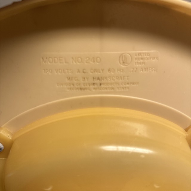 Hankscraft Humidifier Cool Vapor 240 by Gerber Vintage for sale online ...