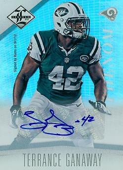 Terrance Ganaway autographed Football Card Jets 2012 Panini Limited ...