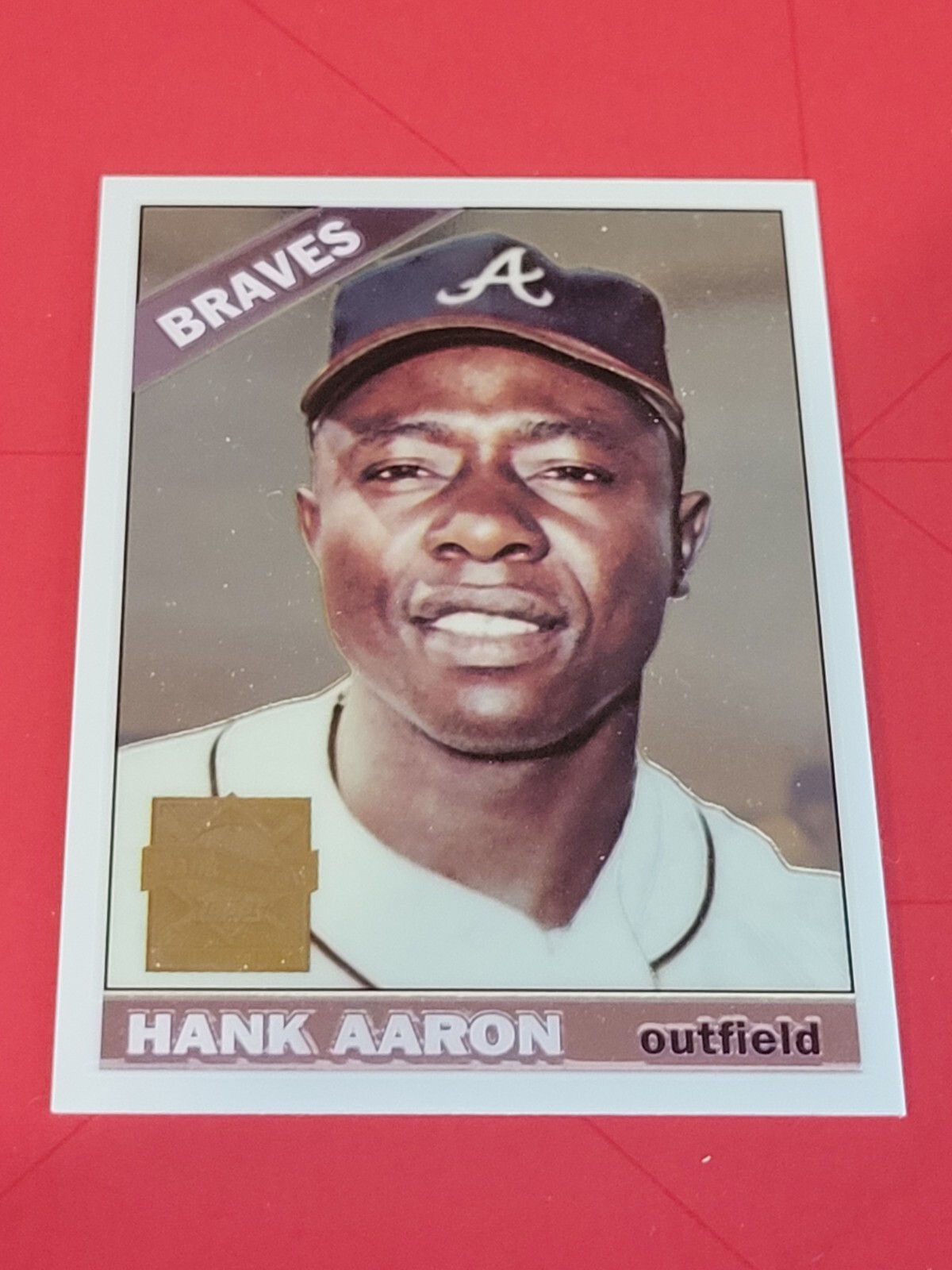 HANK AARON - 2000 TOPPS CHROME ANNIVERSARY REPRINT CARD 1966 (#13 OF 23 ...