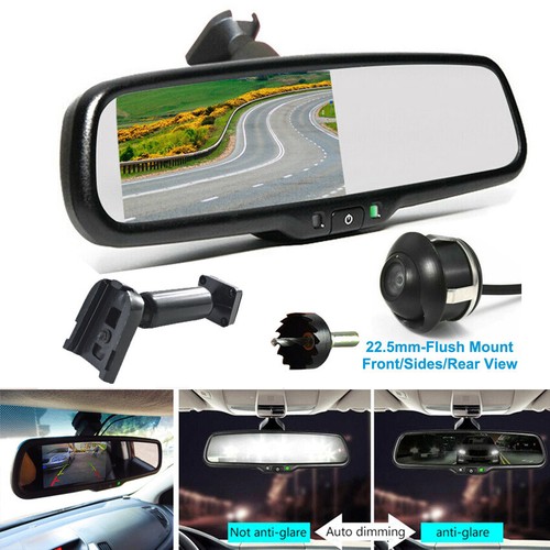 Car Rear View 4.3" LCD OEM Mirror Monitor with Backup Camera Parking ...