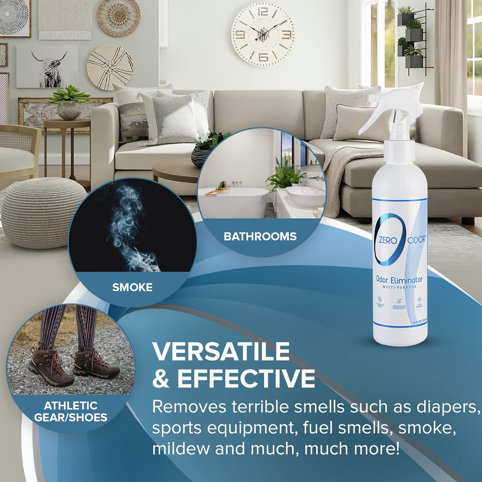 Zero Odor Multi-Purpose Odor Eliminator - Eliminate Air & Surface Odor ...