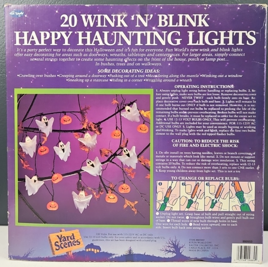 20 Wink "N" Blink Happy Haunting Halloween Ghosts and Pumpkins Blinking ...