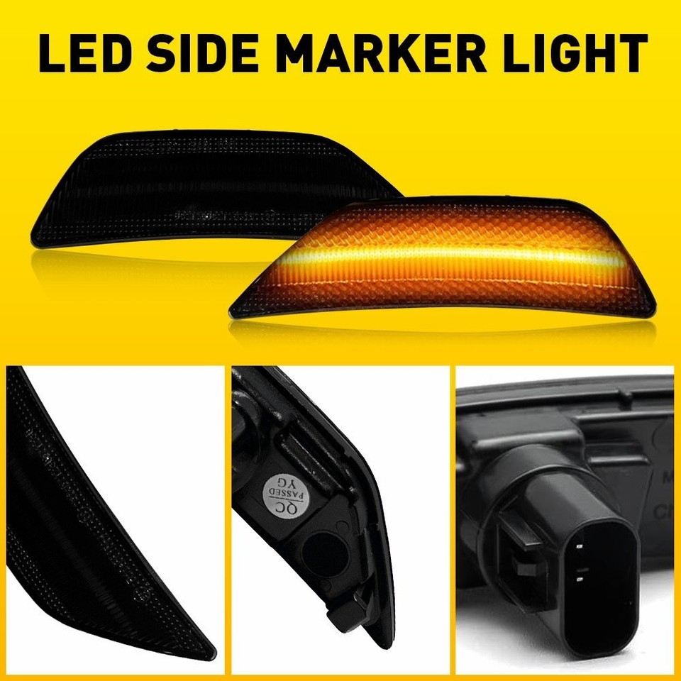 Fit For 2021-2024 Kia K5 Front LED Strip Side Marker Amber Lights High ...