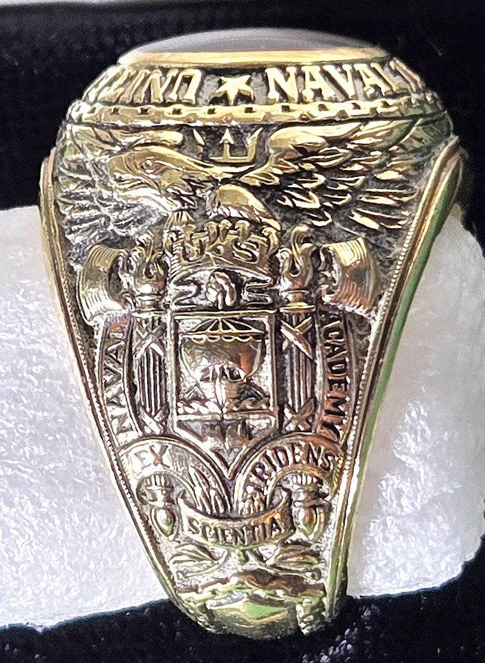 1968 USNA Jostens U. S. Naval Academy Class Ring - 33.9g, 14K Gold ...