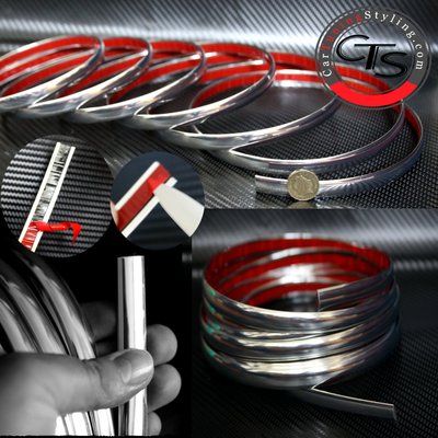 CHROME STYLING STRIP MOULDING DOOR TRIM EDGING 1.2cm / 12mm x 2m for ...