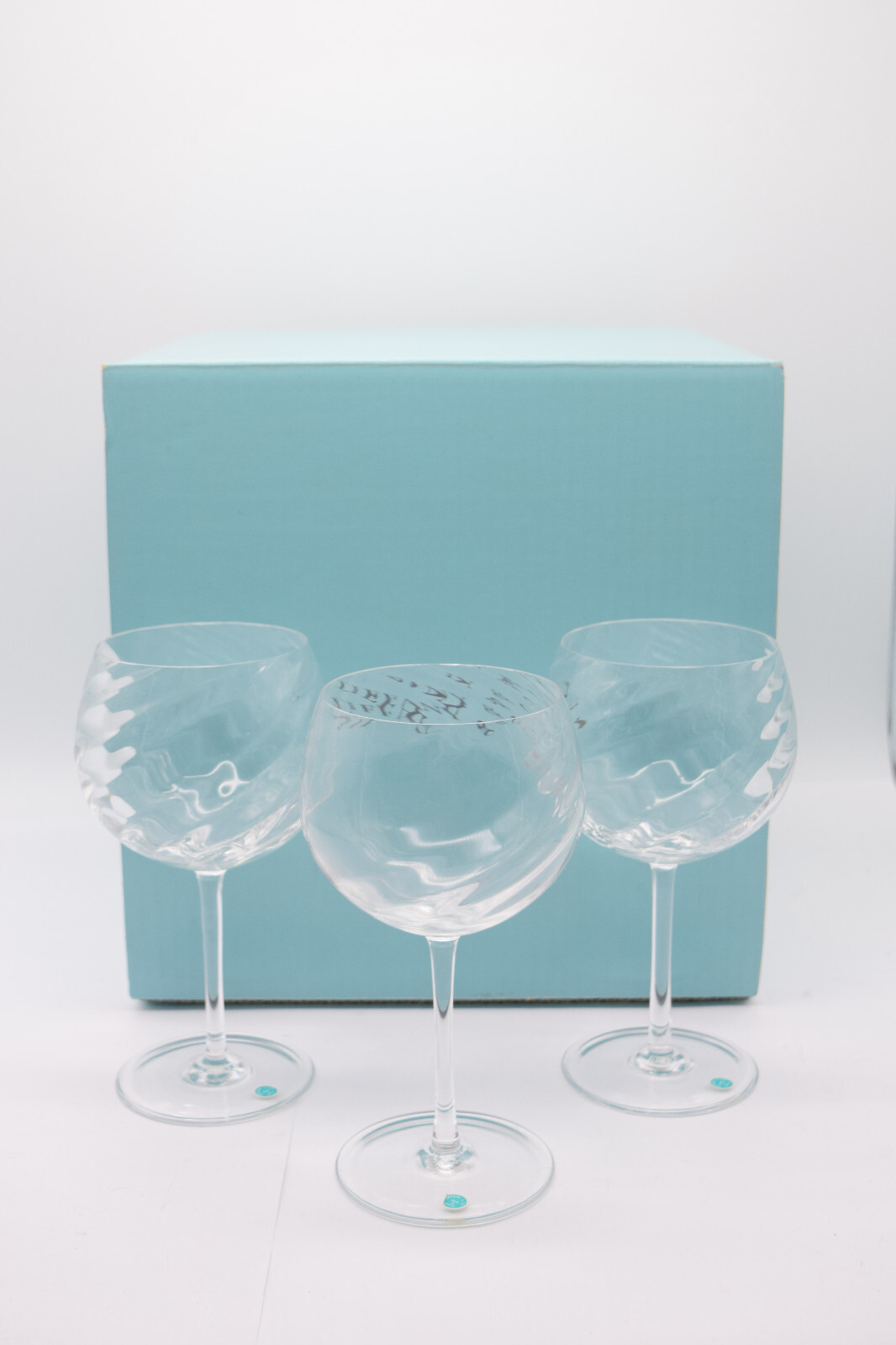 Set of 3 Tiffany & Co. Clear Florette Champagne Wine Glasses With Box ...