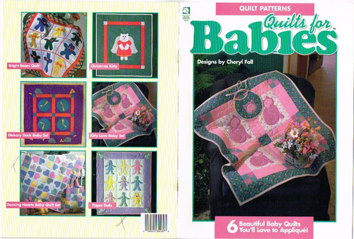 Quilt Quilting Pattern Book Baby Quilts for Babies 6 Applique Patterns ...