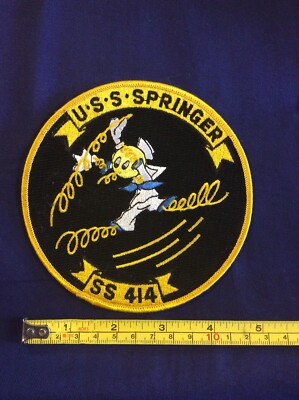 U.S.S. Springer SS 414 Submarine U.S. Navy Sew On Patch Unused WW2 ...