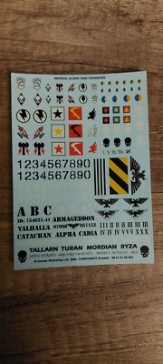 Decals Abziehbilder Warhammer 40K Astra Militarum Imperiale Armee ...