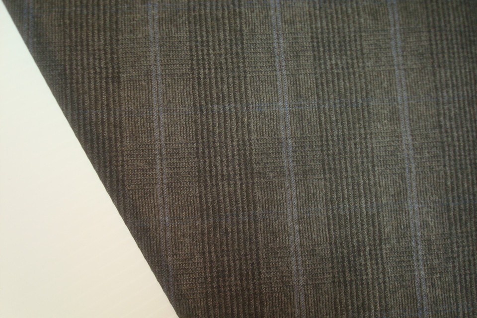 4 yds UK Wool Flannel Fabric Super 120s Suiting 8.5 oz Gray Plaid 146 ...