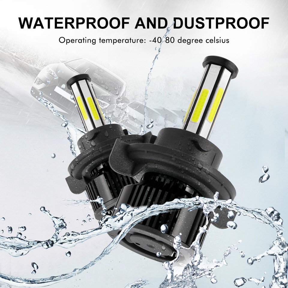 For Mini Cooper 2009 2010-2017 6 Sides 6000K LED Headlight Bulbs High ...
