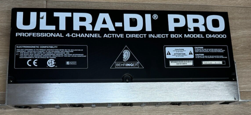 Behringer Ultra-DI Pro DI4000 rackmount DI 4-Channel Active Direct ...